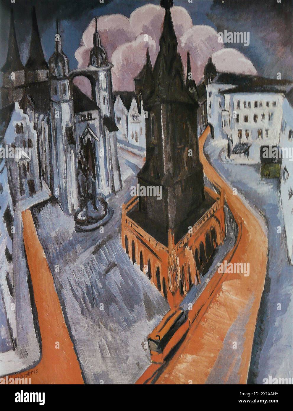 The Red Tower in Halle (German: Der Rote Turm in Halle) is an oil-on ...