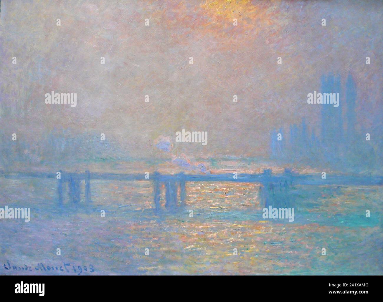 Charing Cross Bridge is a series of oil paintings by French artist ...