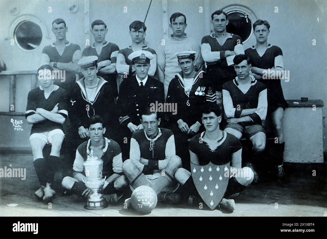 From a photograph of the Stokers Starboard Watch Football Section ...