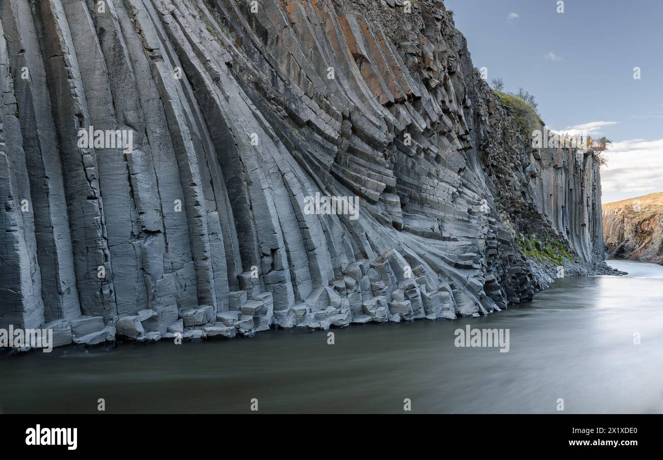 Basalt columns in the Studlagil canyon, famous landmark in east Iceland Stock Photo - Alamy