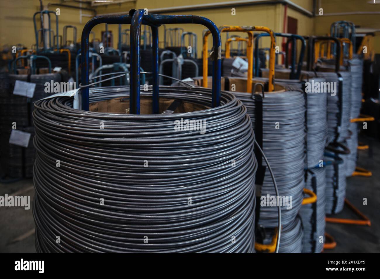 Steel wire coil hi-res stock photography and images - Alamy