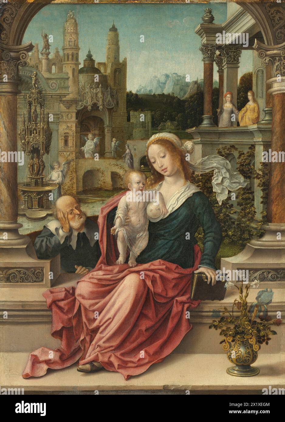 Painting of The Holy Family by Dutch painter Jan Gossaert Netherlandish ...