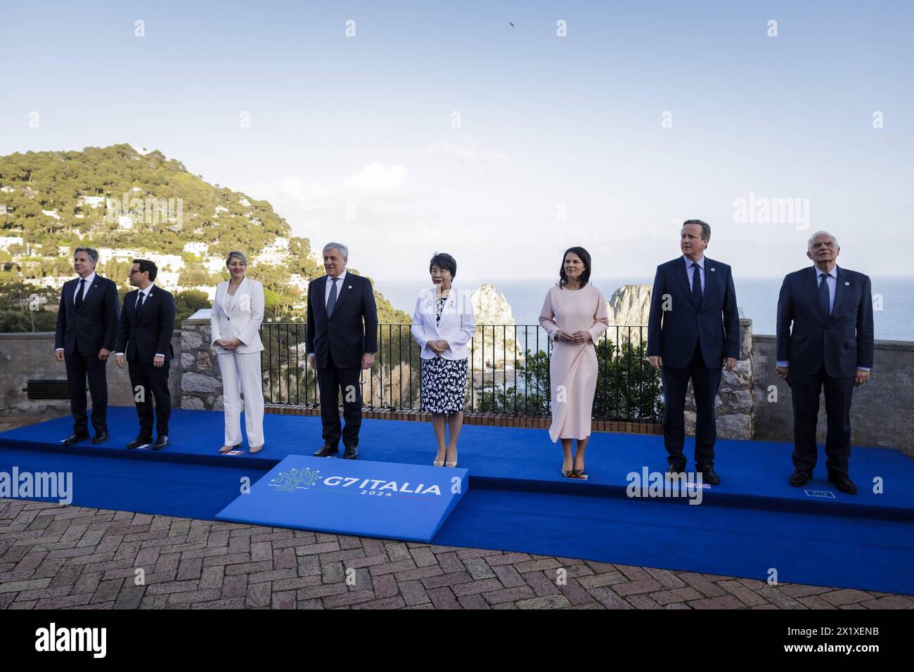 Familienfoto der G7-Aussenministerinnen und Aussenminister in Capri, 18 ...