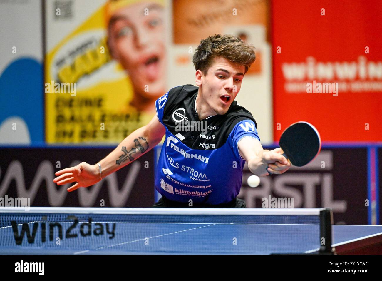 18.04.2024, Wels, AUT, Tischtennis Bundesliga Herren, SPG Wels vs SPG ...