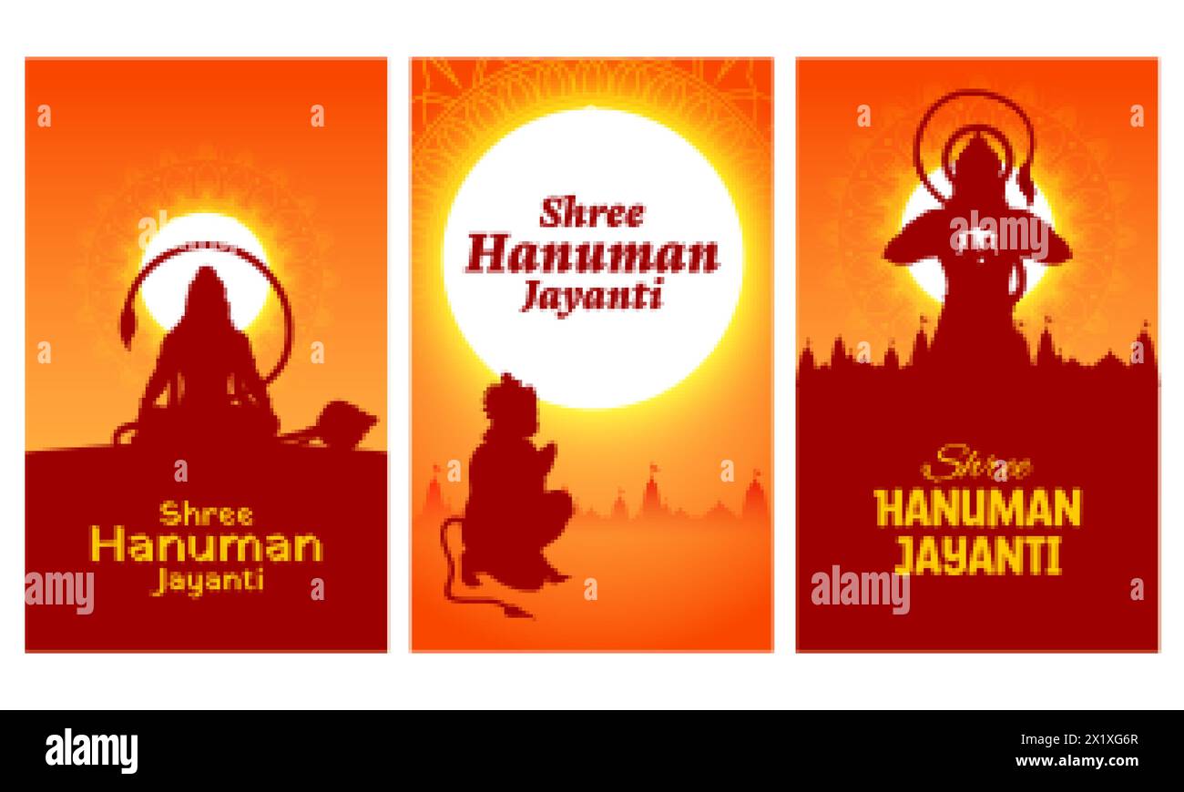 illustration of Lord Hanuman for Hanuman Jayanti Janmotsav celebration ...