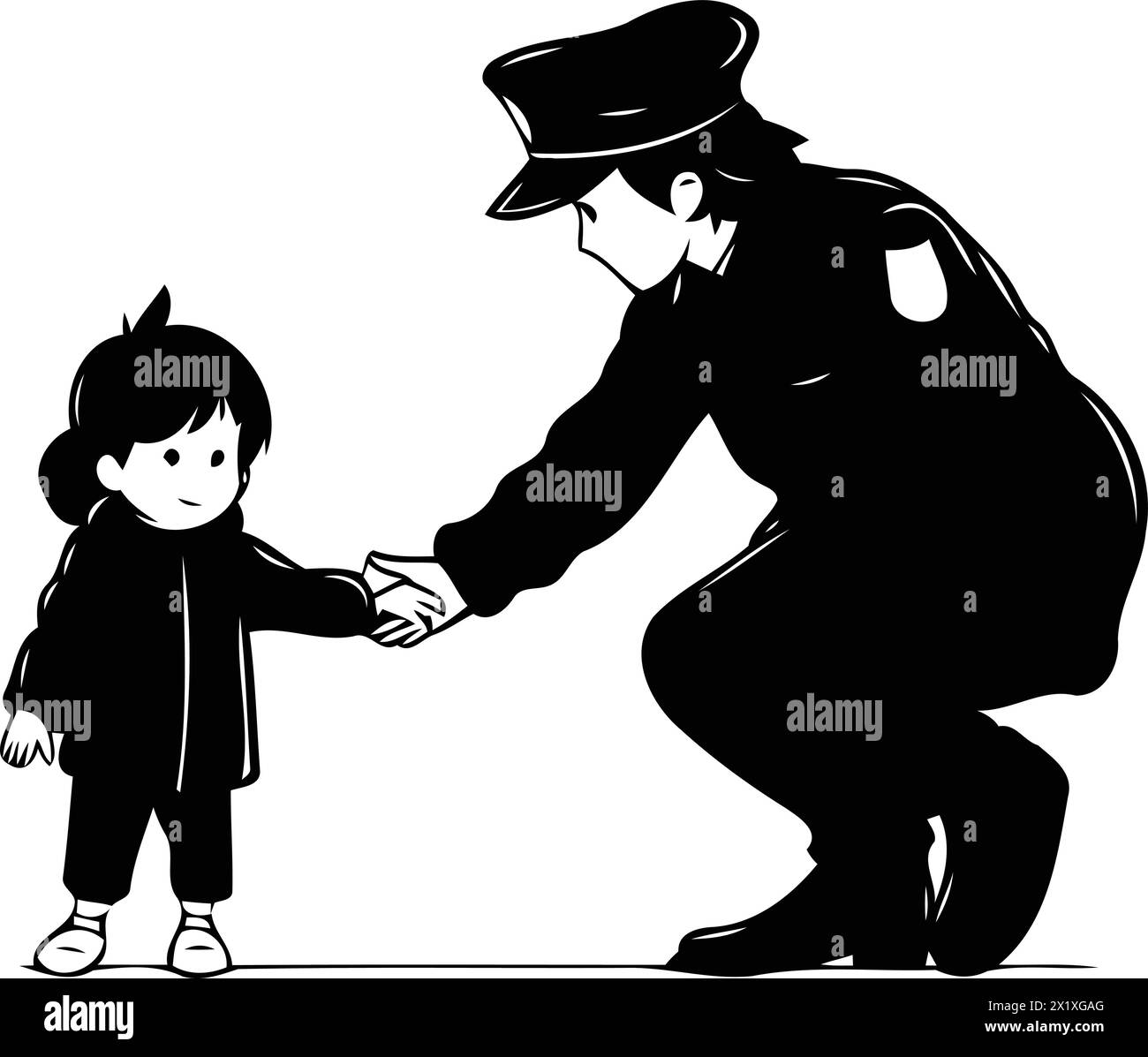Officer helping child Stock Vector Images - Alamy