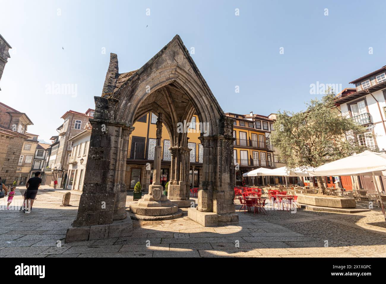 Guimaraes, Portugal. The Padrao do Salado, monument erected by King ...