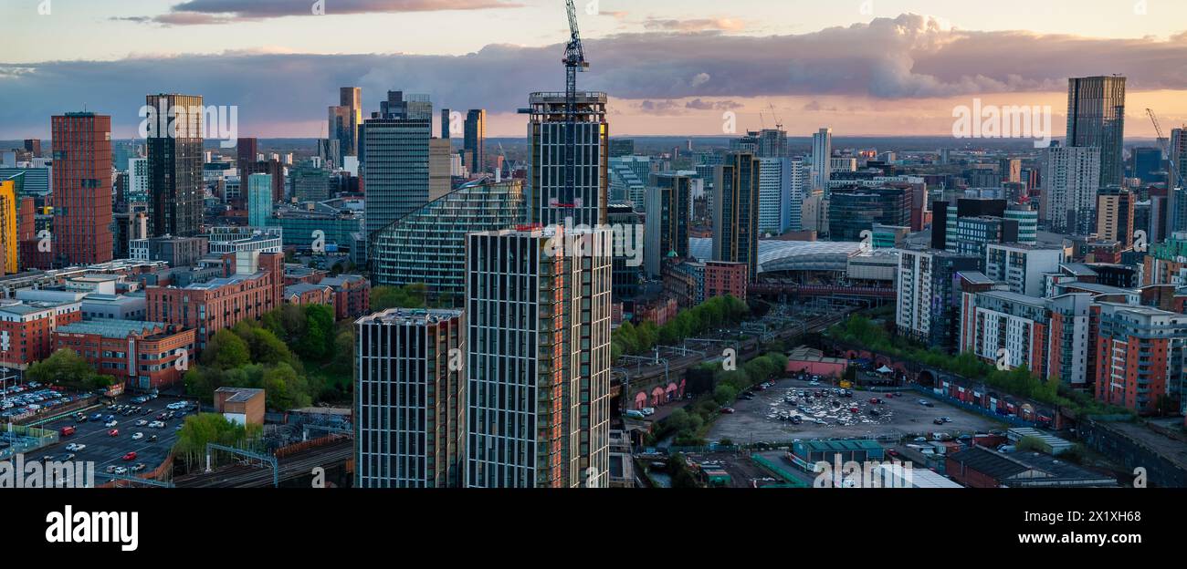 Aerial image of Victoria Riverside Manchester Stock Photo - Alamy