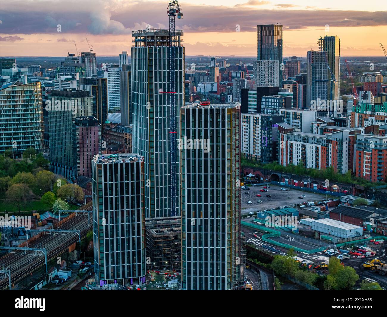 Aerial image of Victoria Riverside Manchester Stock Photo - Alamy
