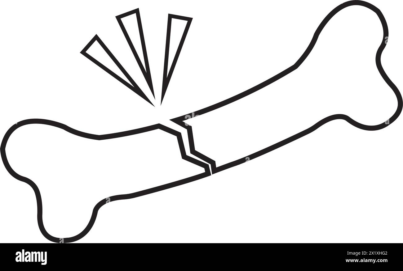 Broken bone icon,vector illustration template design Stock Vector Image ...