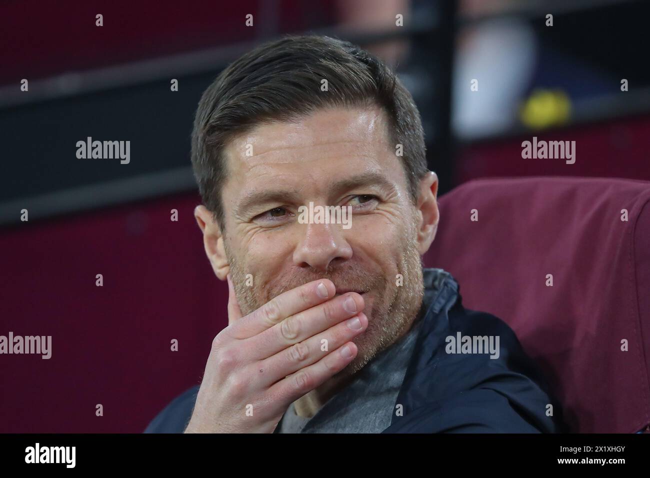 Xabi Alonso Manager of Bayer Leverkusen, during the UEFA Europa League ...