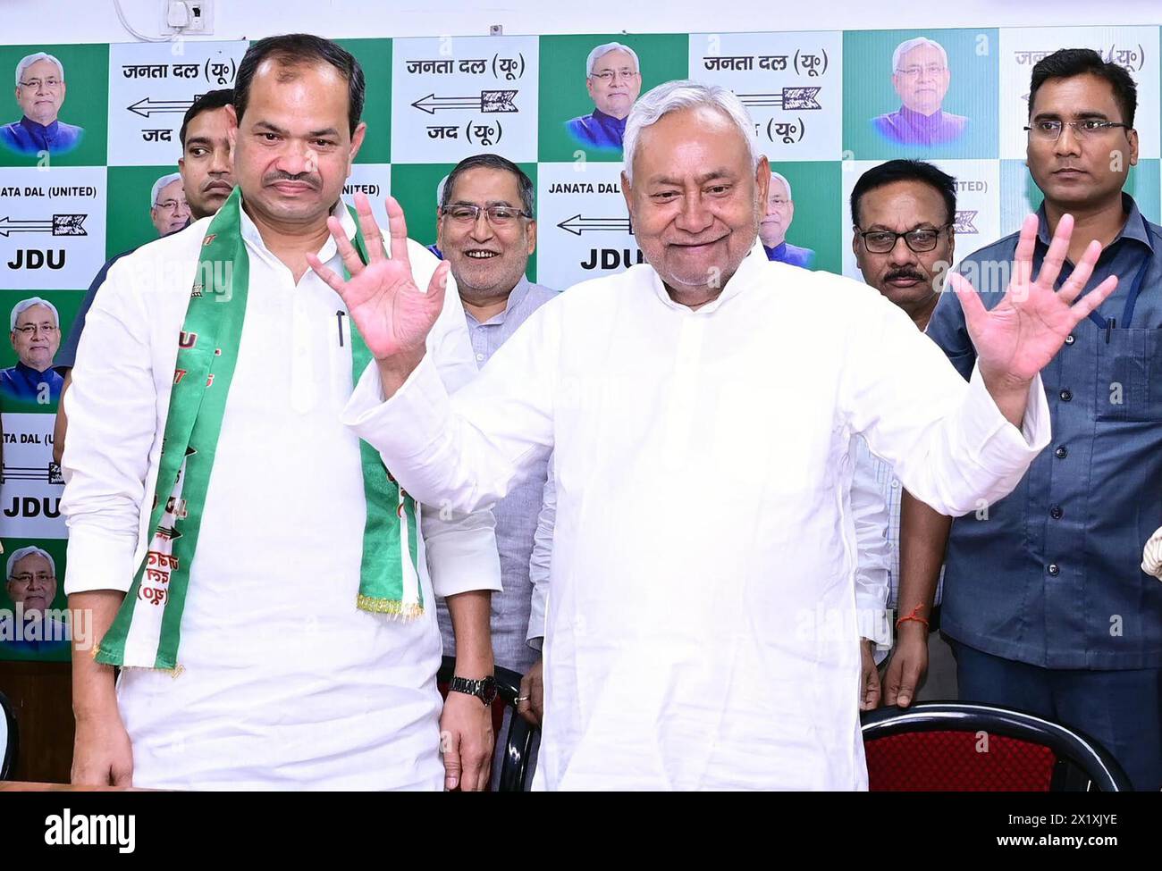 Patna, India. 18th Apr, 2024. PATNA, INDIA - APRIL 18: Bihar Chief ...