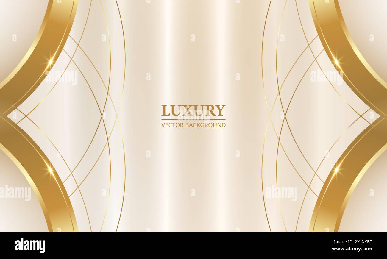 Abstract luxury background with golden lines and shapes. Elegant vector ...