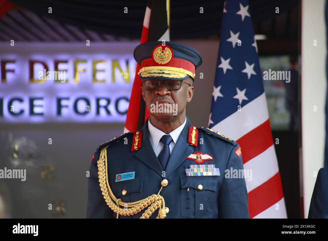 Chief of Defence Forces General Francis Ogolla of Kenya seen during a ...