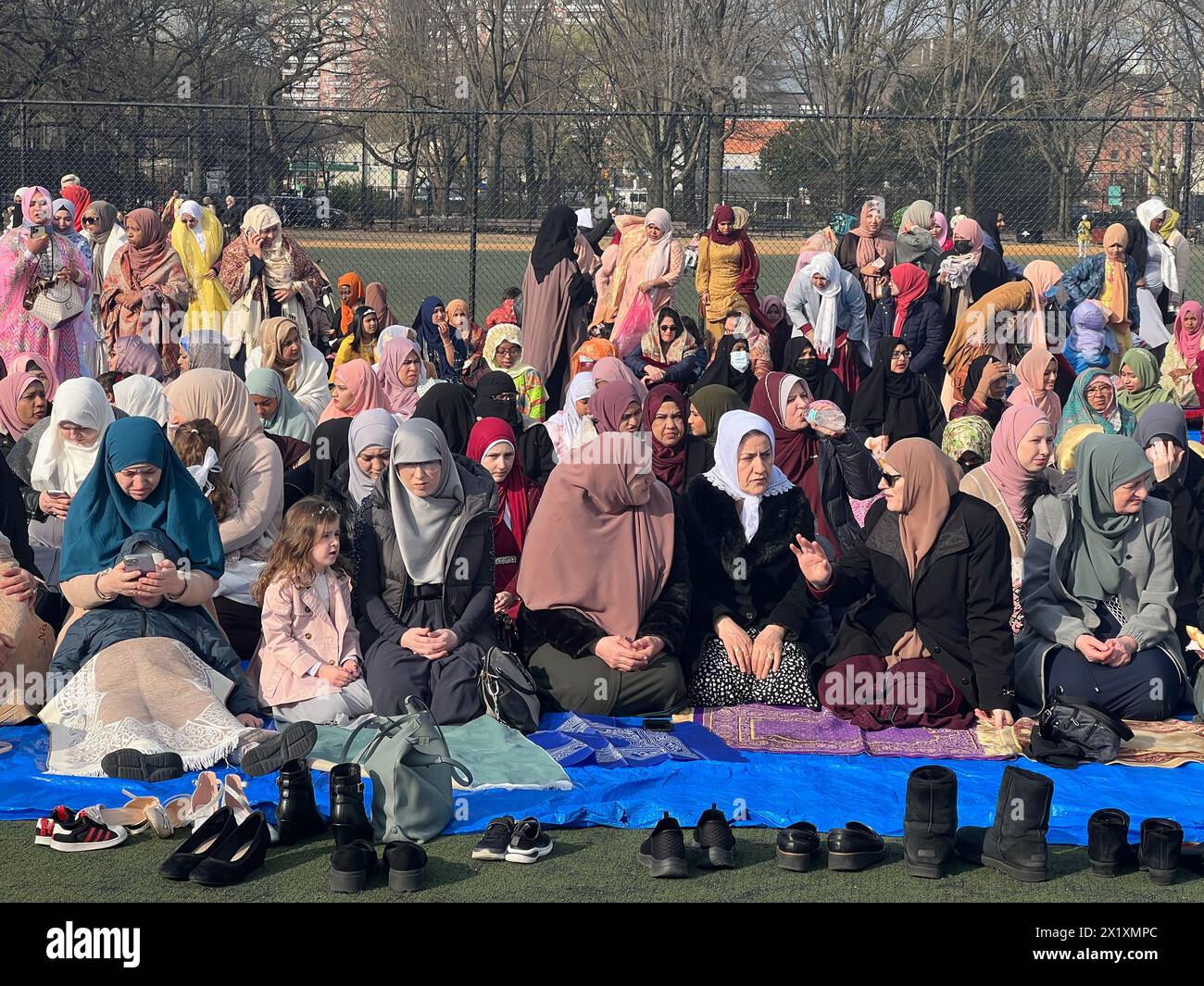 Muslims come together for Prayer at the Parade Grounds by Prospect Park ...