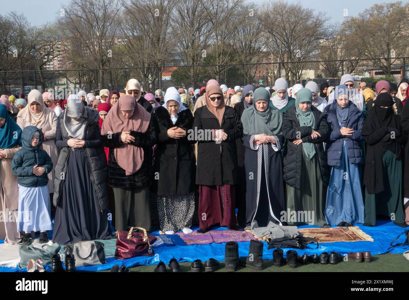 Muslims come together for Prayer at the Parade Grounds by Prospect Park ...