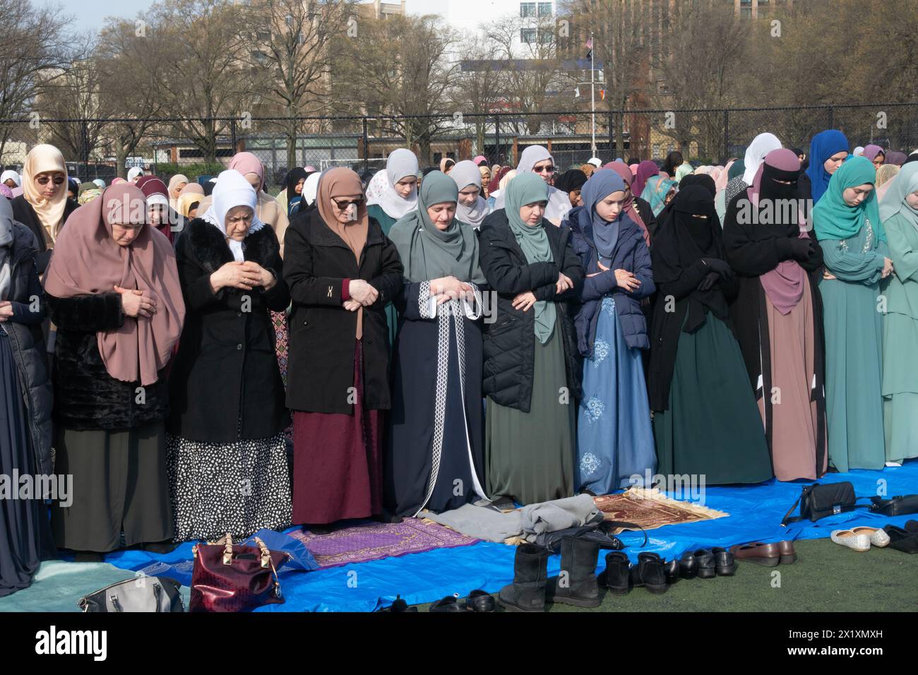 Muslims come together for Prayer at the Parade Grounds by Prospect Park ...