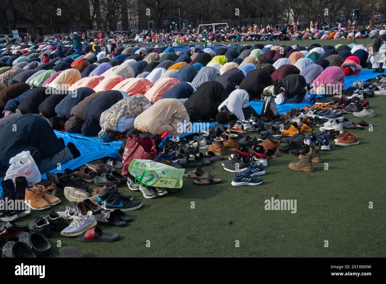 Muslims come together for Prayer at the Parade Grounds by Prospect Park ...