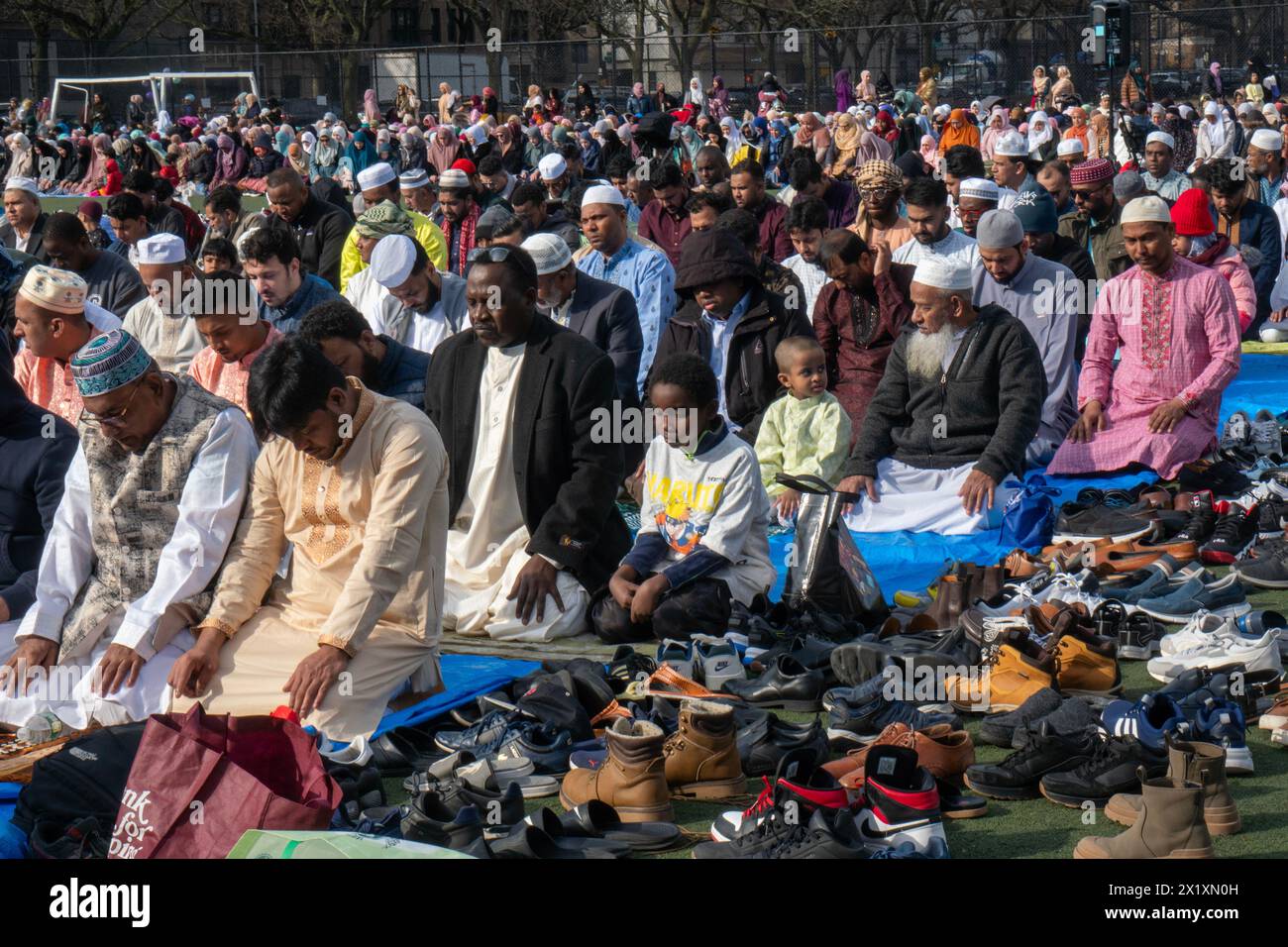 Muslims come together for Prayer at the Parade Grounds by Prospect Park ...