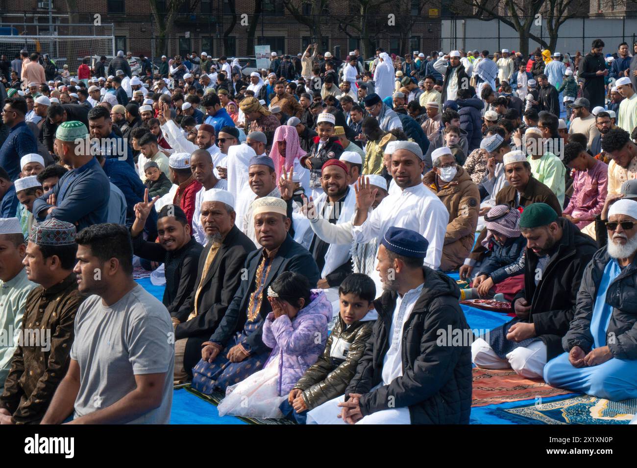 Muslims come together for Prayer at the Parade Grounds by Prospect Park ...