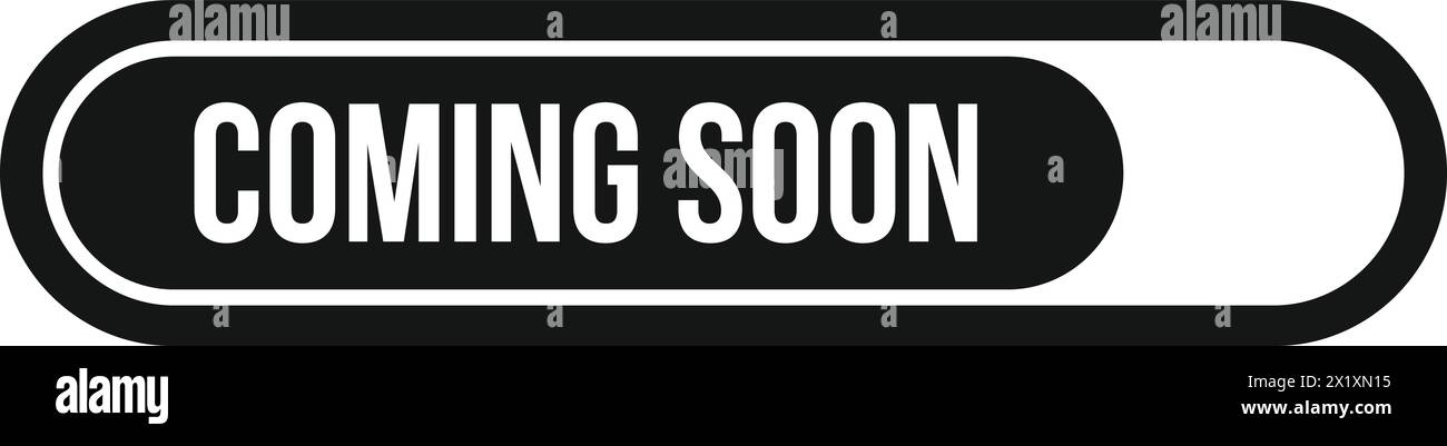 Coming soon loading icon simple vector. Speech element. Notification ...