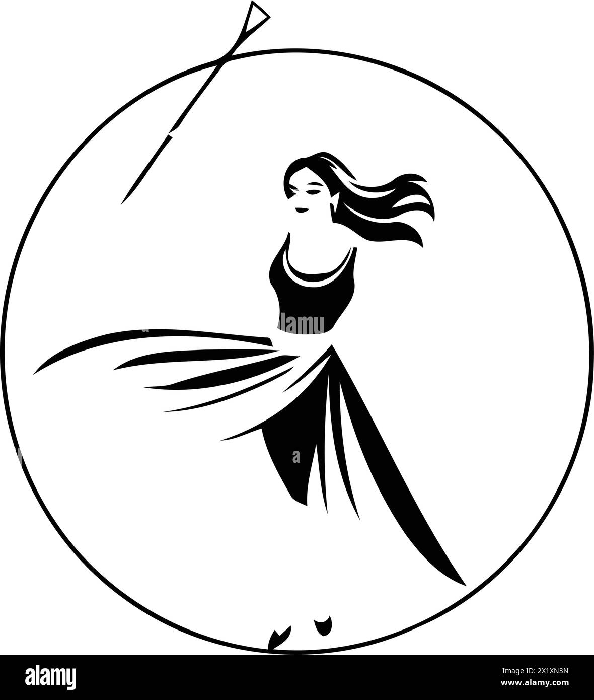 Flamenco Dancer In A Red Dress Vector Illustration Stock Vector Image And Art Alamy
