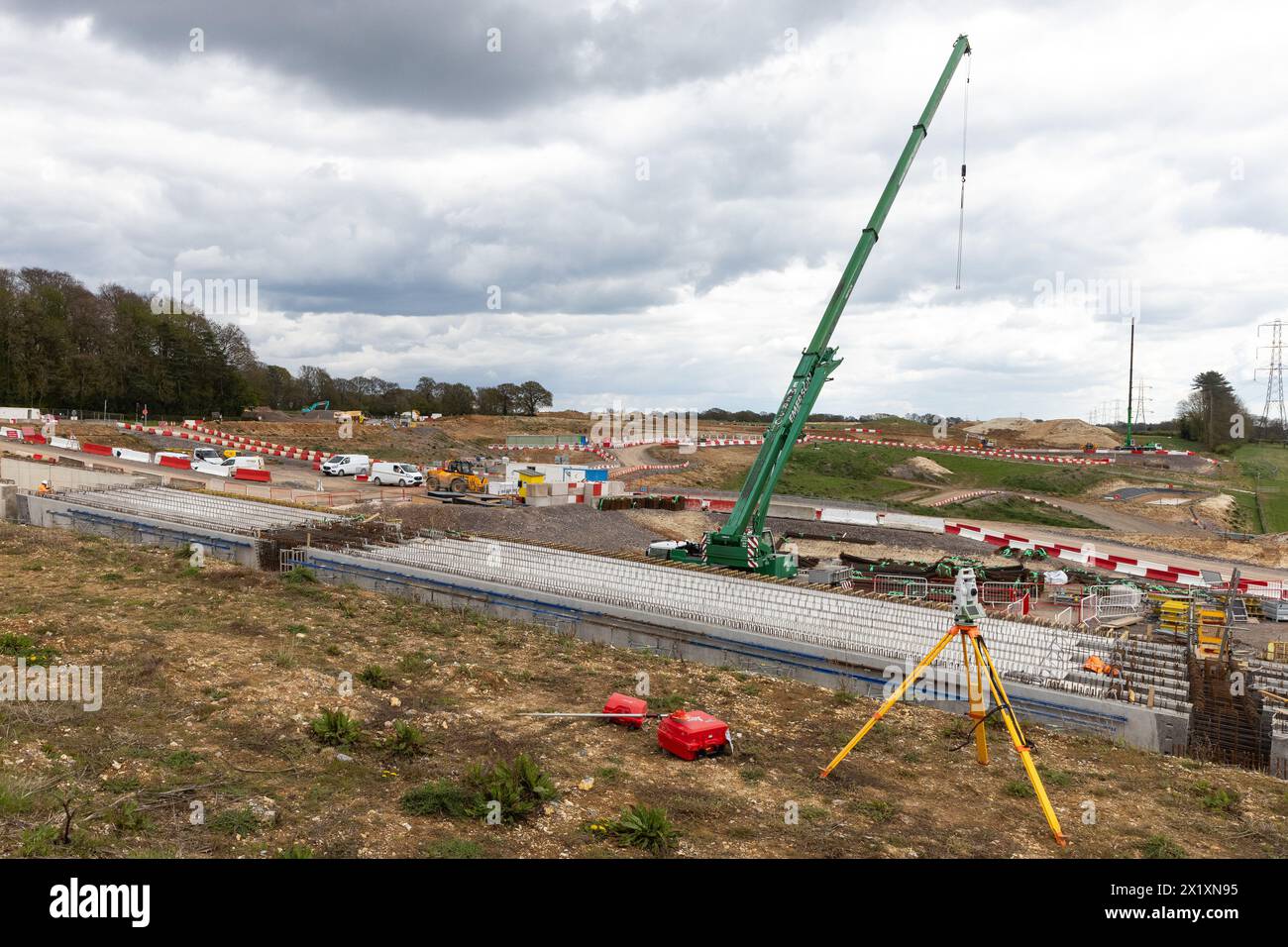 Wendover, UK. 17th April, 2024. Preparatory works for the construction ...