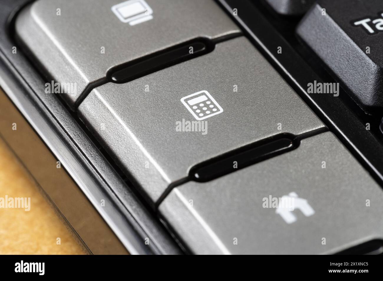 Close Up View Showing The Detail Of A Calculator Shortcut Key On A