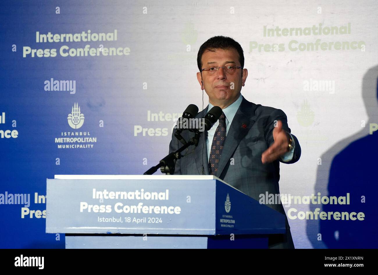 A press conference for the international media by newly elected ...