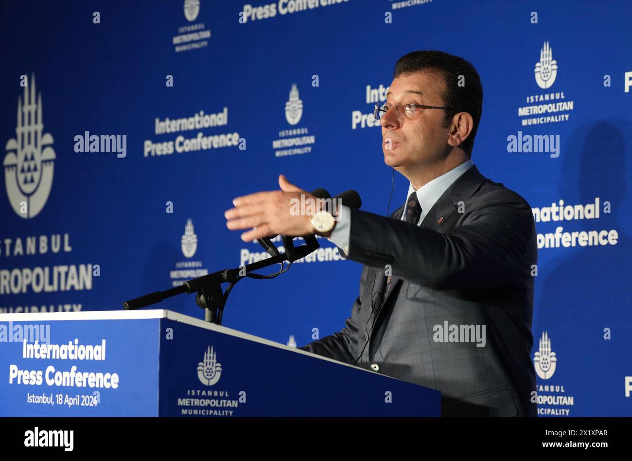 A press conference for the international media by newly elected ...