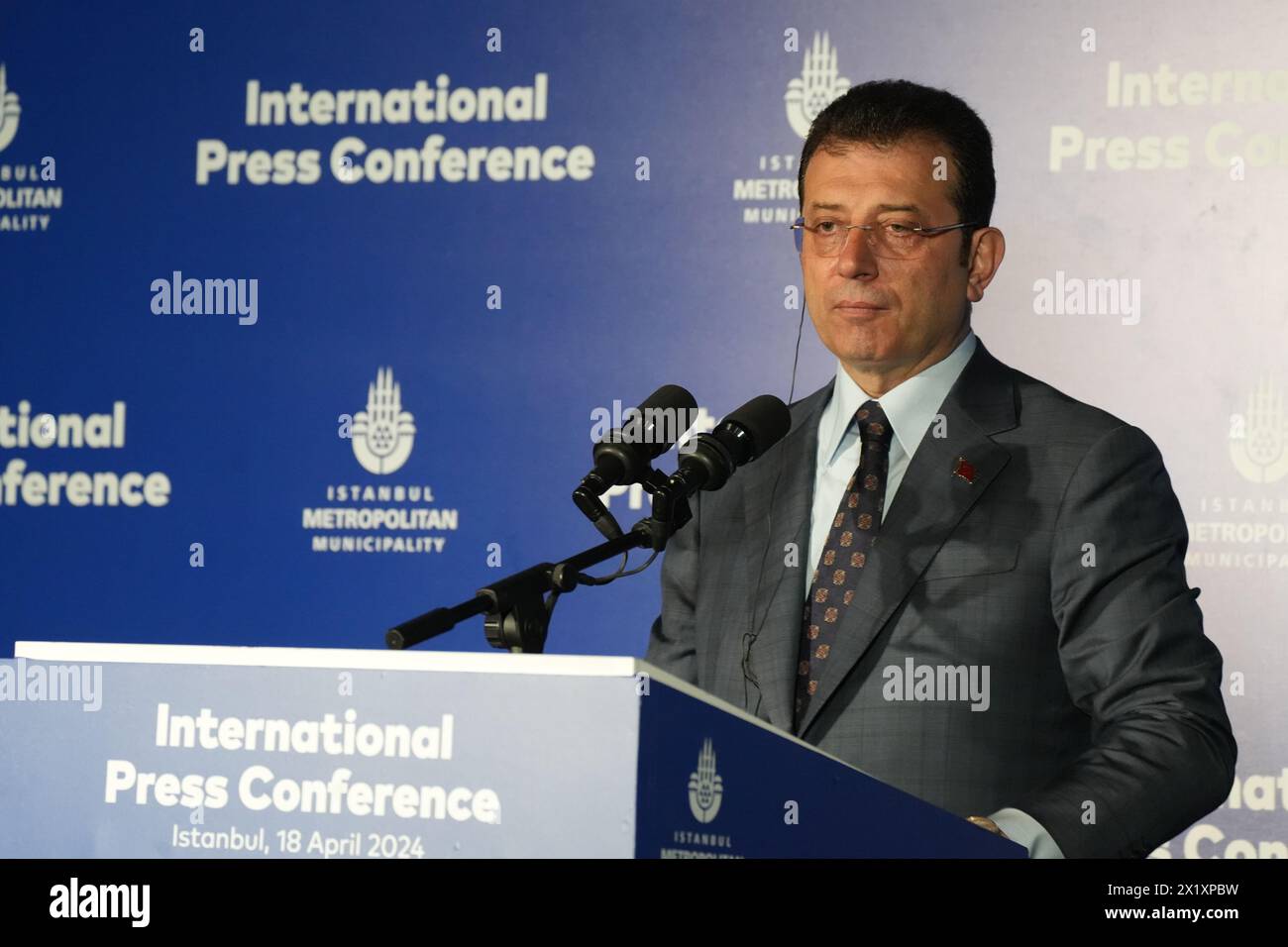 A press conference for the international media by newly elected ...