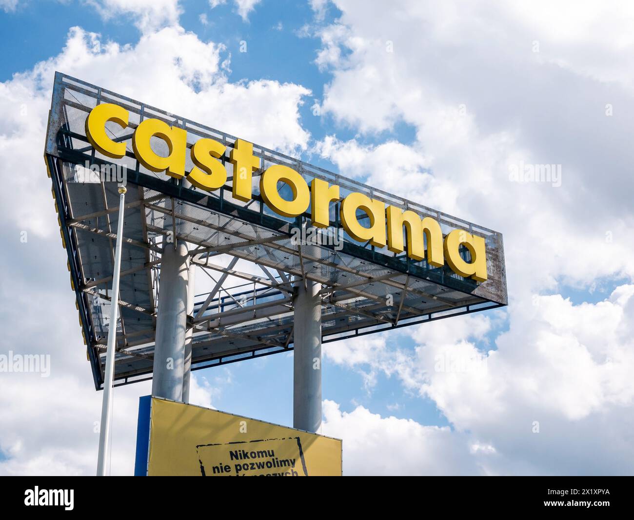 Large Castorama French company brand logo signage outdoors outside the ...