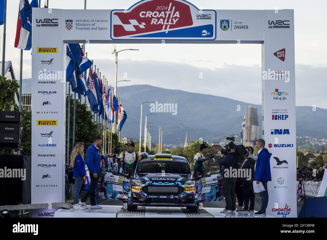 66 Bruno BULACIA, Gabriel MORALES, Ford Fiesta Rally3, action during ...