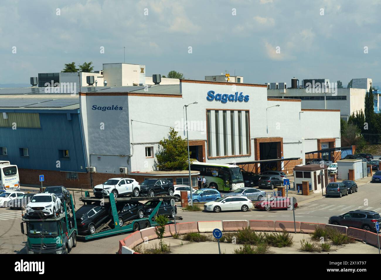 Barcelona, Spain - May 24, 2023: A daytime overview of the Sagales bus ...