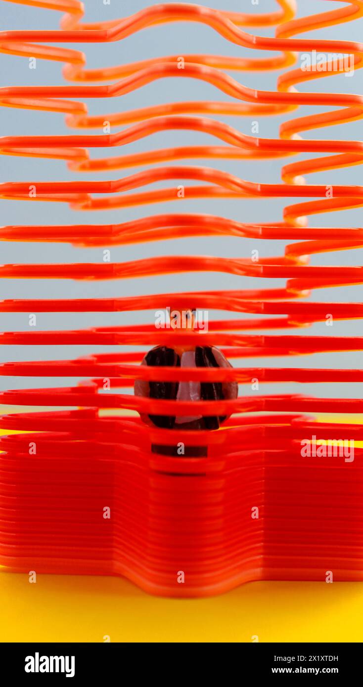 Figure of man from the front isolated inside structure with star ...