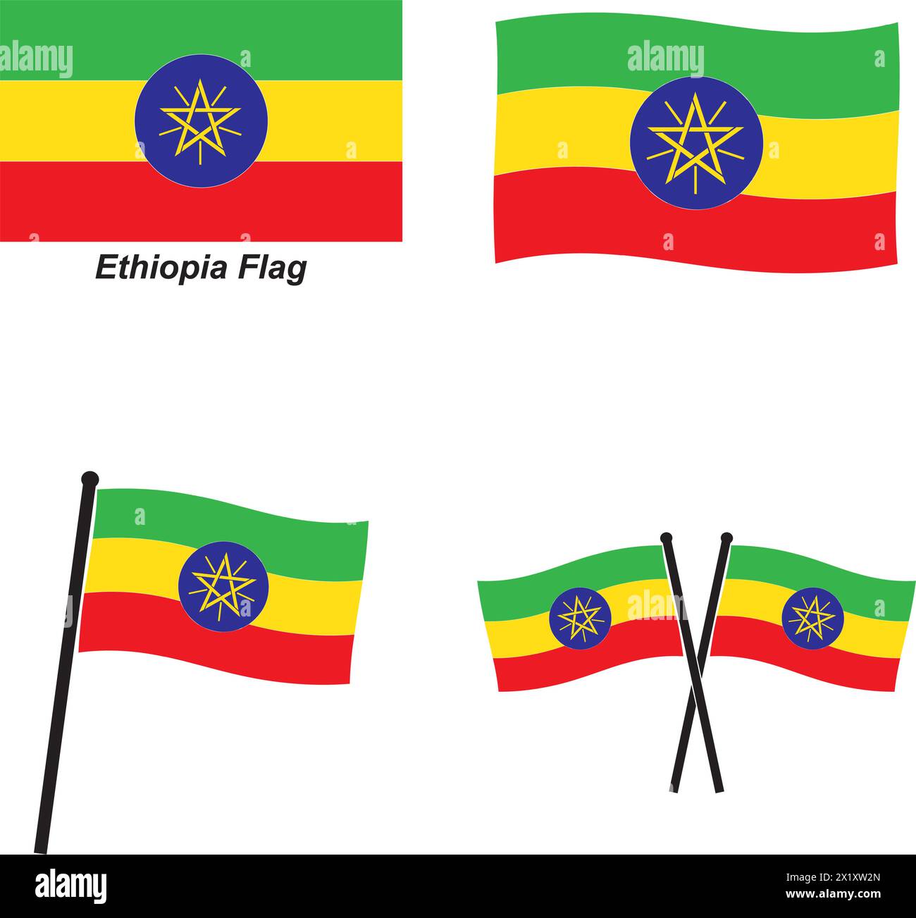 Ethiopia flag clipart Stock Vector Images - Alamy