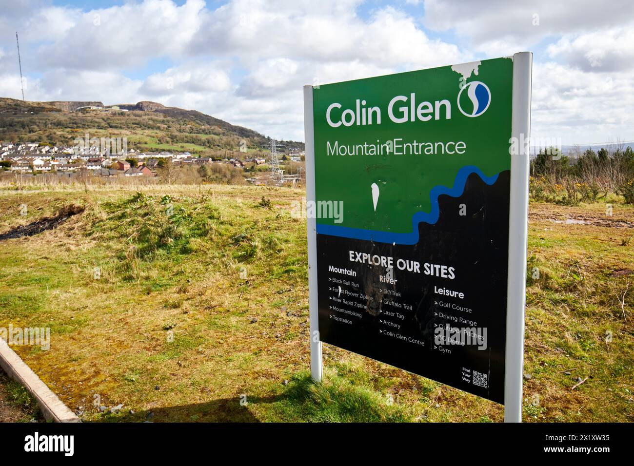 colin glen forest park mountain entrance west belfast northern ireland ...