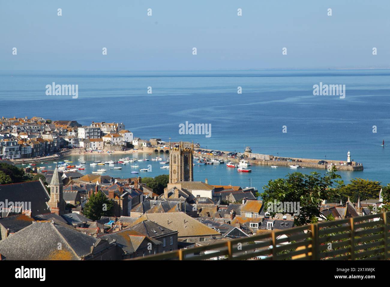 View of St Ives Bay, Cornwall, England, UK Stock Photo - Alamy