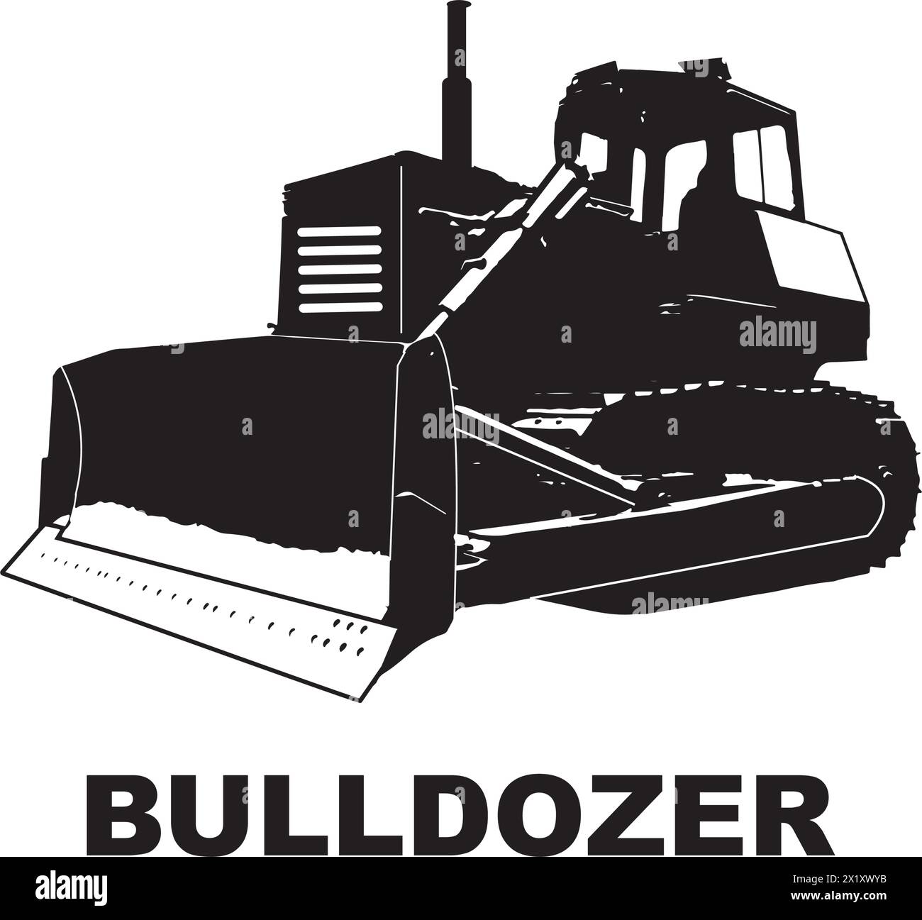 Bulldozer icon vector illustration simple design Stock Vector Image ...
