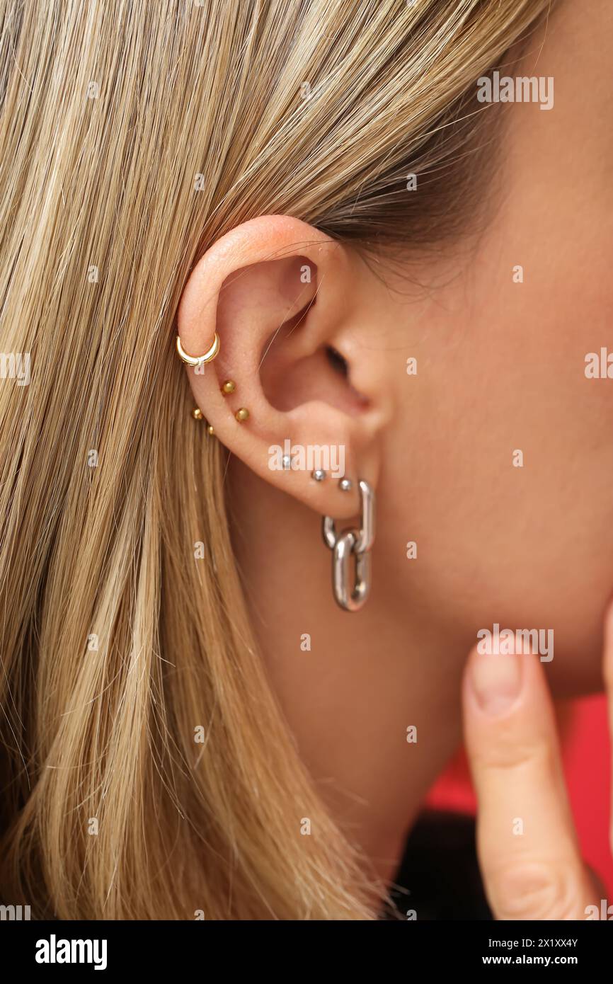 Multiple body piercing hi-res stock photography and images - Alamy