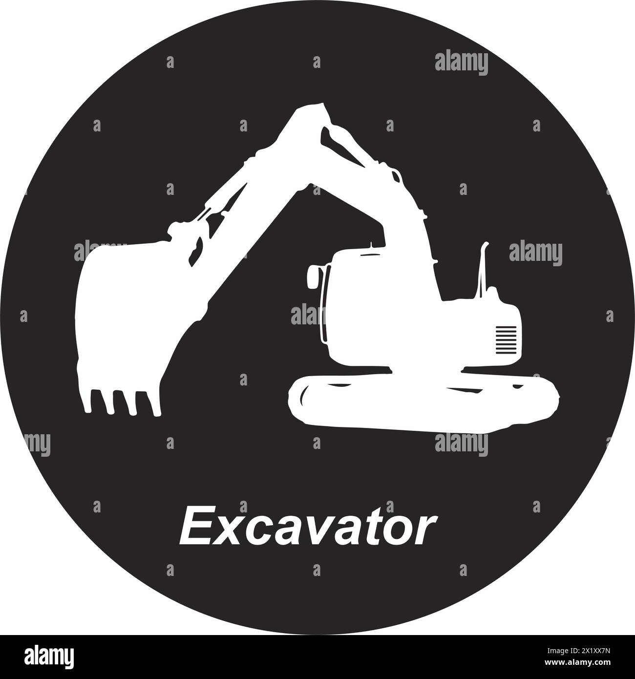 Excavator icon vector illustration simple design Stock Vector Image ...