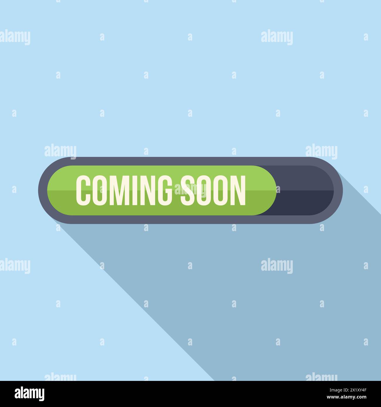 Coming soon loading icon flat vector. Speech element. Notification ...