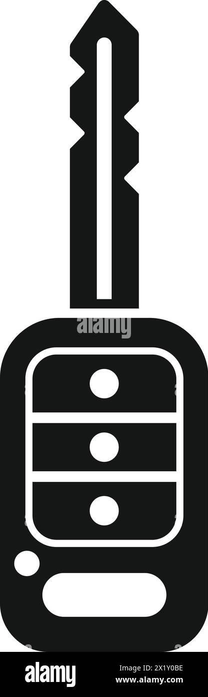 Alert smart key icon simple vector. Access start. Code caution service ...