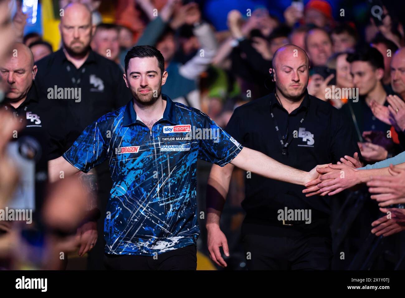 ROTTERDAM, NETHERLANDS - APRIL 18: Luke Humphries of England during the ...