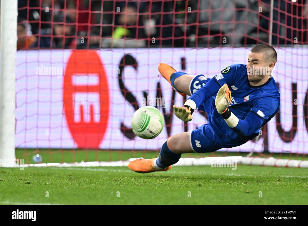 Lille, France. 18th Apr, 2024. goalkeeper Lucas Chevalier (30) of Lille pictured in action ...