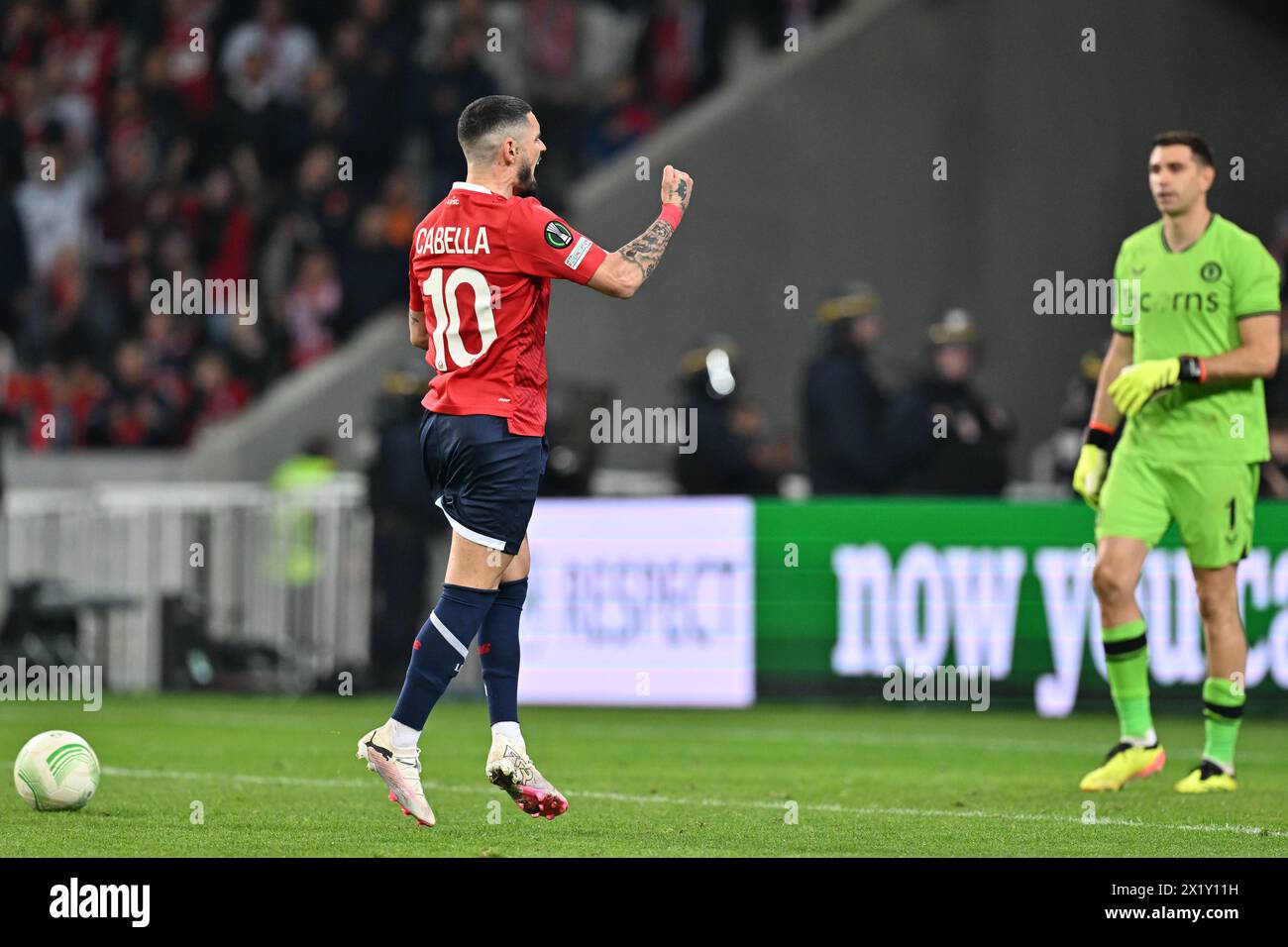 Lille, France. 18th Apr, 2024. Remy Cabella (10) of Lille pictured during the Uefa Conference ...