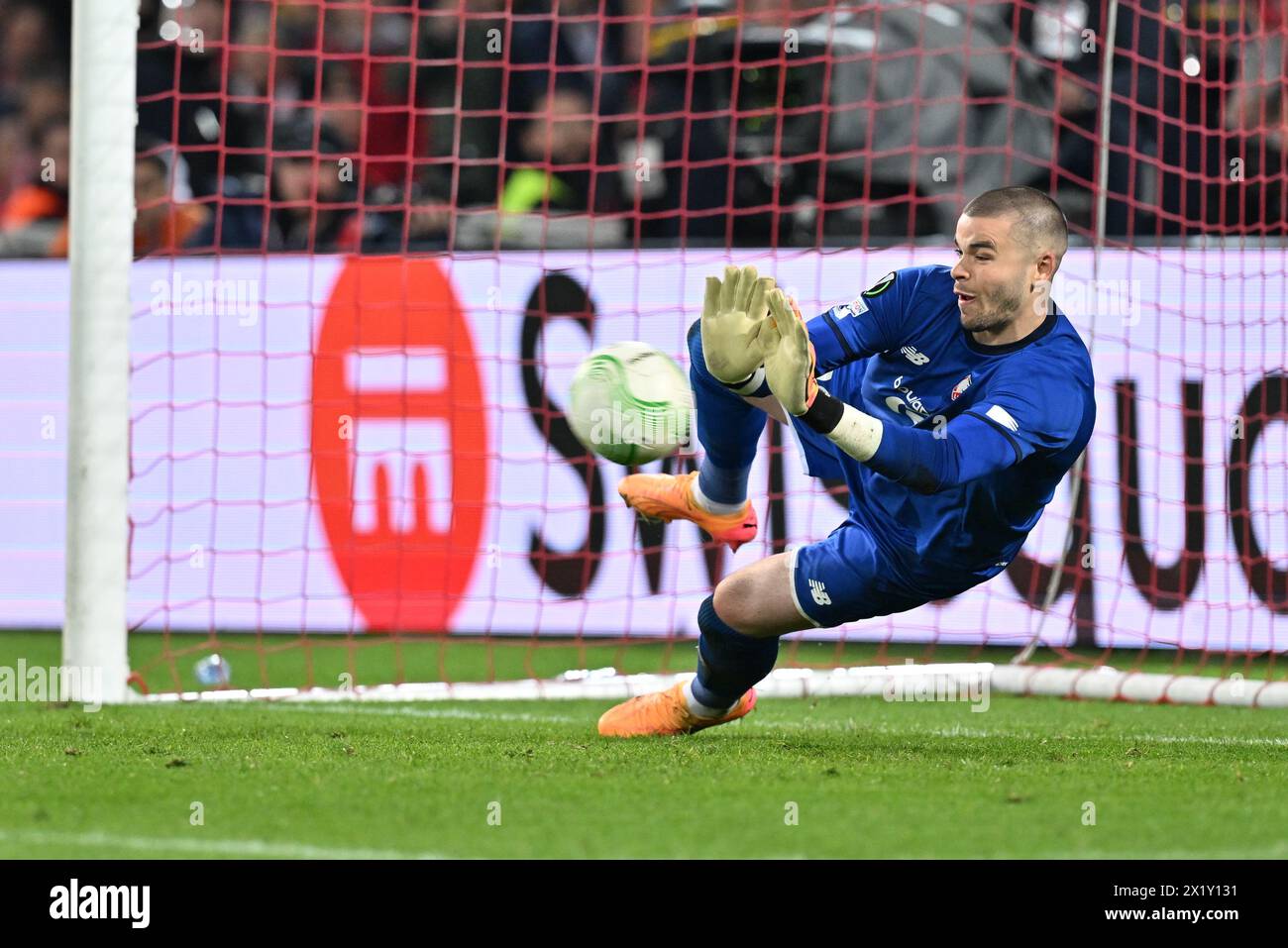 Lille, France. 18th Apr, 2024. goalkeeper Lucas Chevalier (30) of Lille pictured in action ...