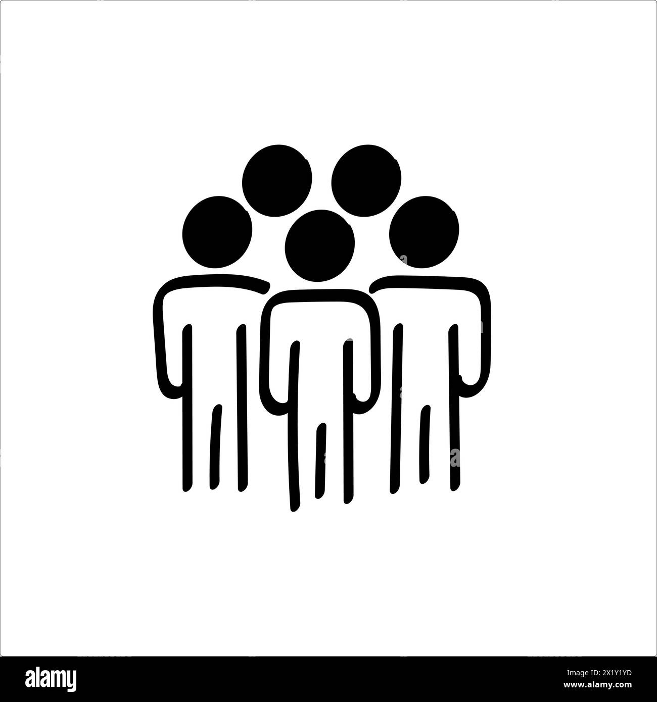 Flat icon of group people vector Stock Vector Image & Art - Alamy