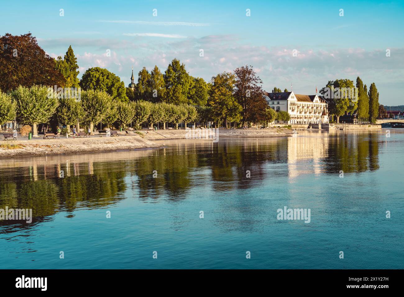 Description: Beautiful sunrise view from Imperia statue at harbor ...