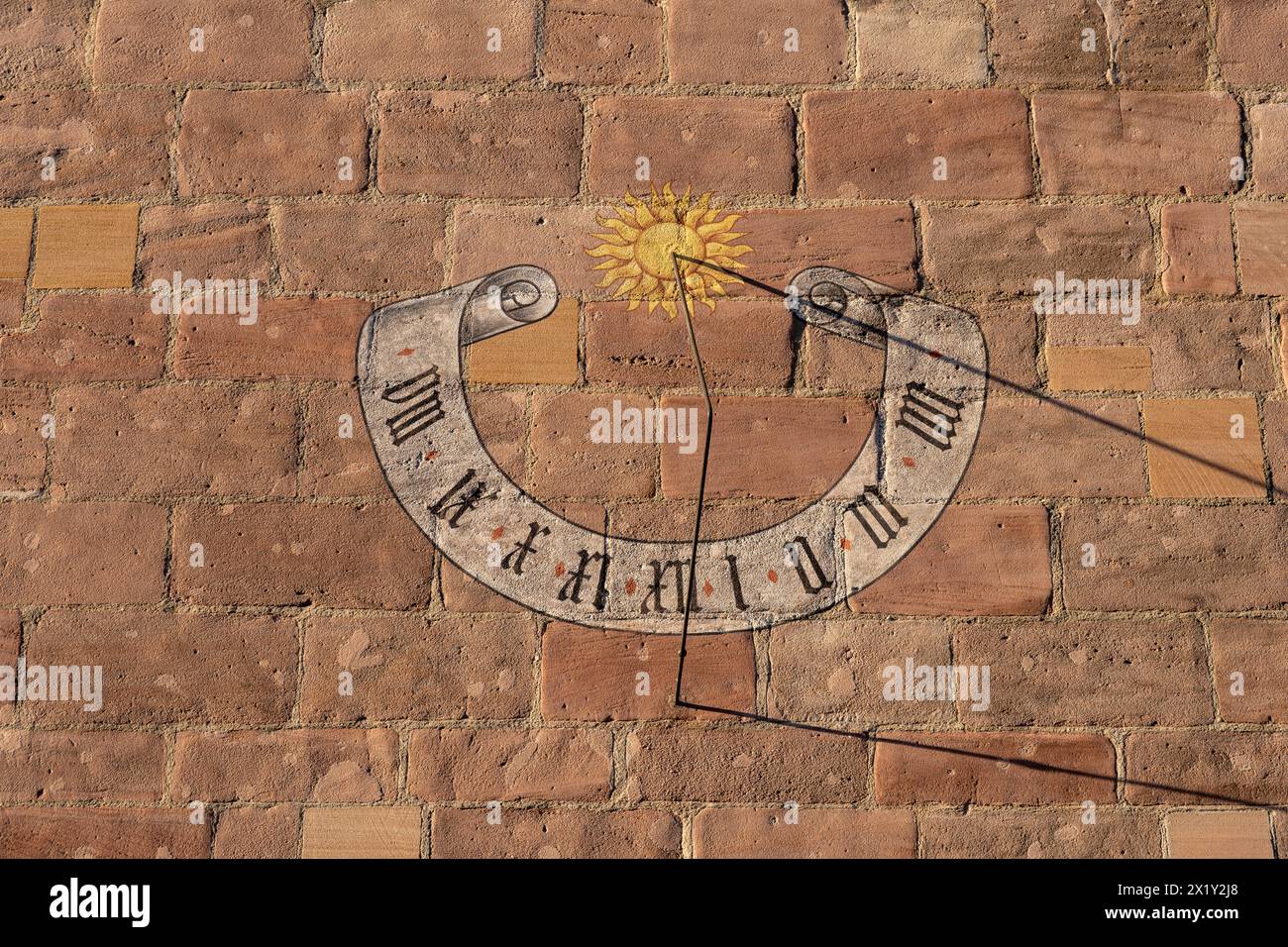 Sundial at the Schürstabhaus in Nuremberg, Bavaria, Germany Stock Photo ...